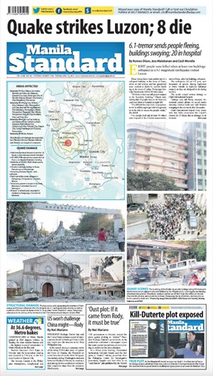 HEADLINES : MANILA – Earthquake : Magnitude 6.1 quake rocks Luzon, MM ...