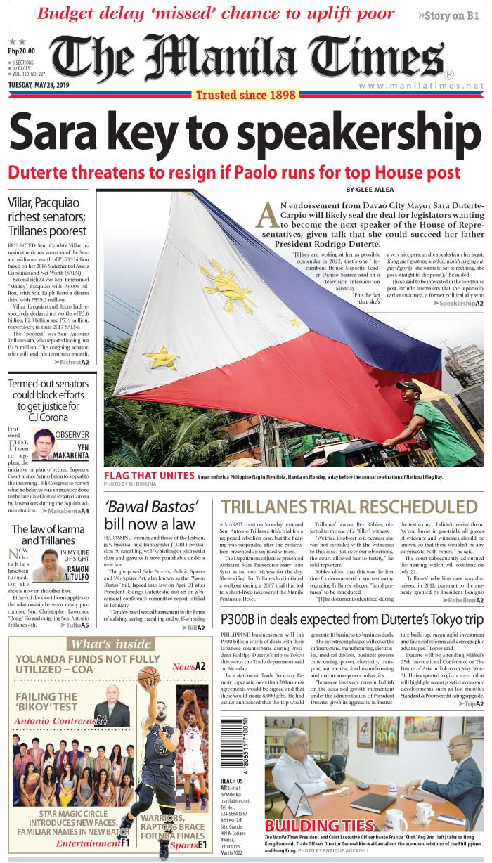 HEADLINES : MANILA – Paolo Duterte as House speaker? Pres. Duterte ...