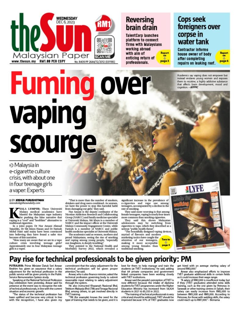 HEADLINE-VAPING | Fuming over vaping scourge – Aseanews